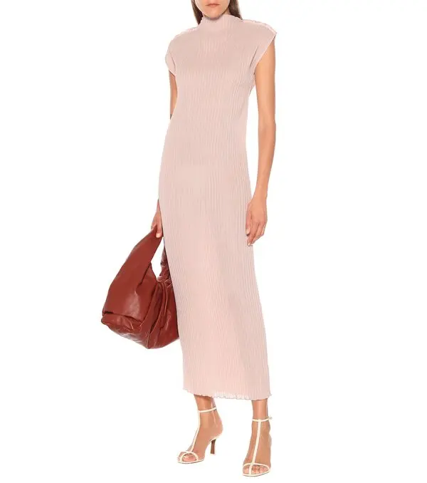 JIL SANDER Ribbed Jersey Maxi Dress