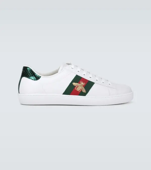 Gucci Ace Leather Sneakers - White