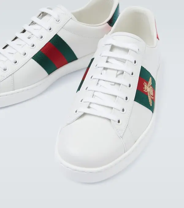 Gucci Ace Leather Sneakers - White