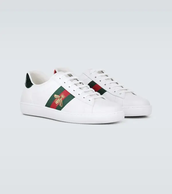 Gucci Ace Leather Sneakers - White