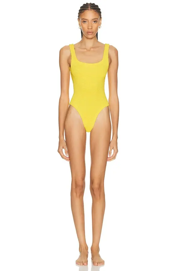 Hunza G Square Neck Swimsuit - Sunflower