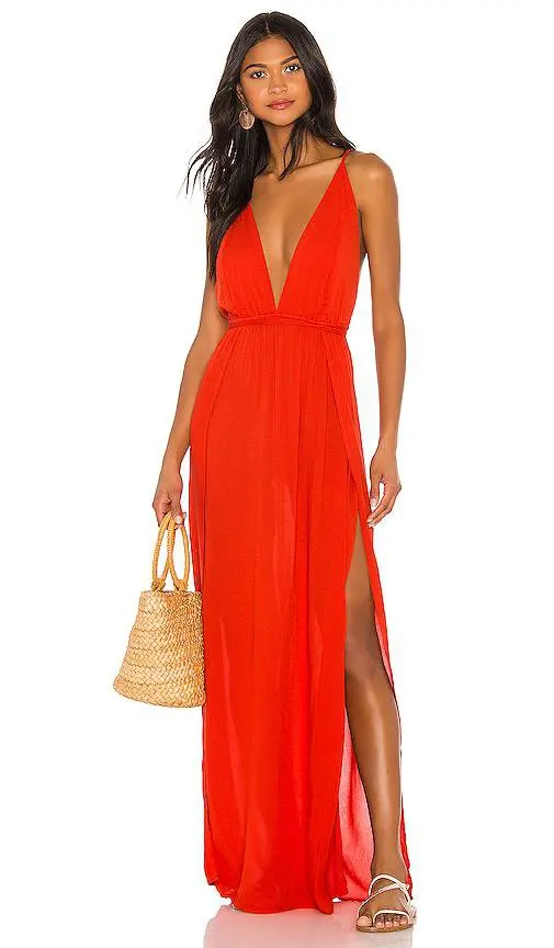 INDAH River Maxi Dress In Red