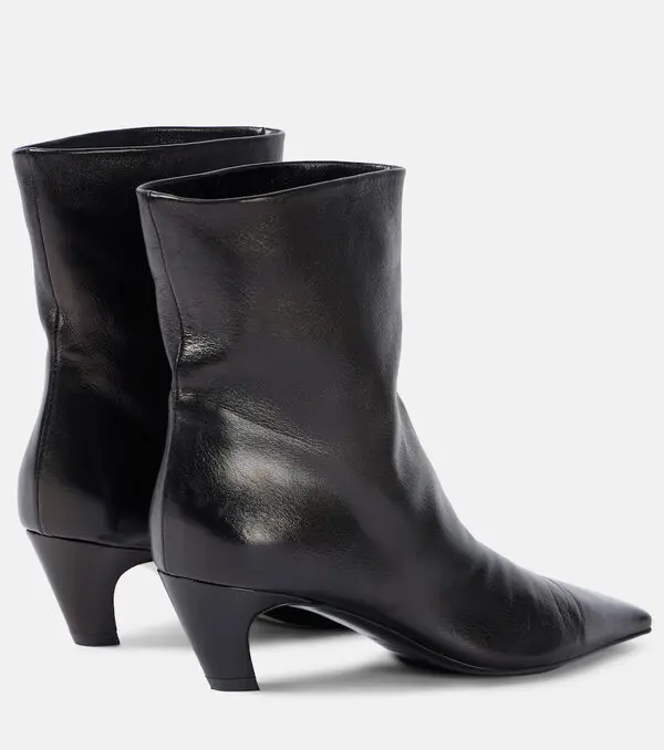 Khaite Arizona Leather Ankle Boots