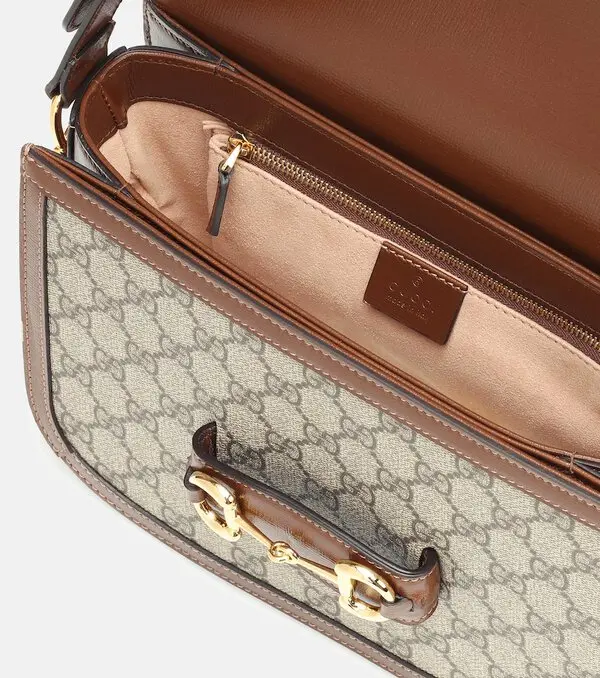 Gucci Horsebit 1955 Gg Shoulder Bag - Brown
