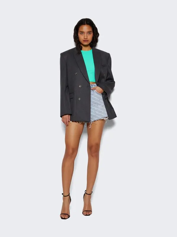 Alexander Wang Logo Denim Shorts