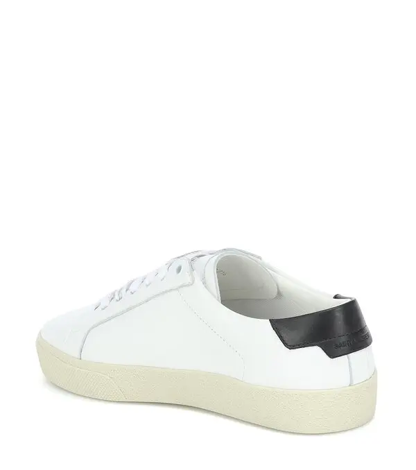 Saint Laurent Court Classic Sl/06 Leather Sneakers - White