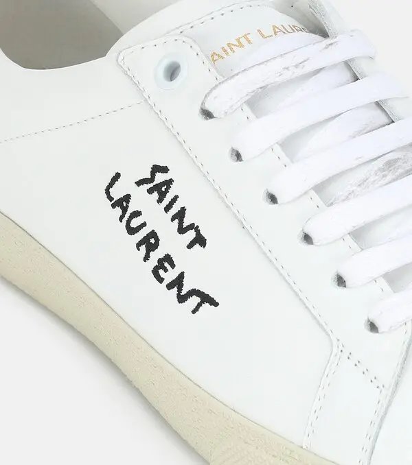 Saint Laurent Court Classic Sl/06 Leather Sneakers - White