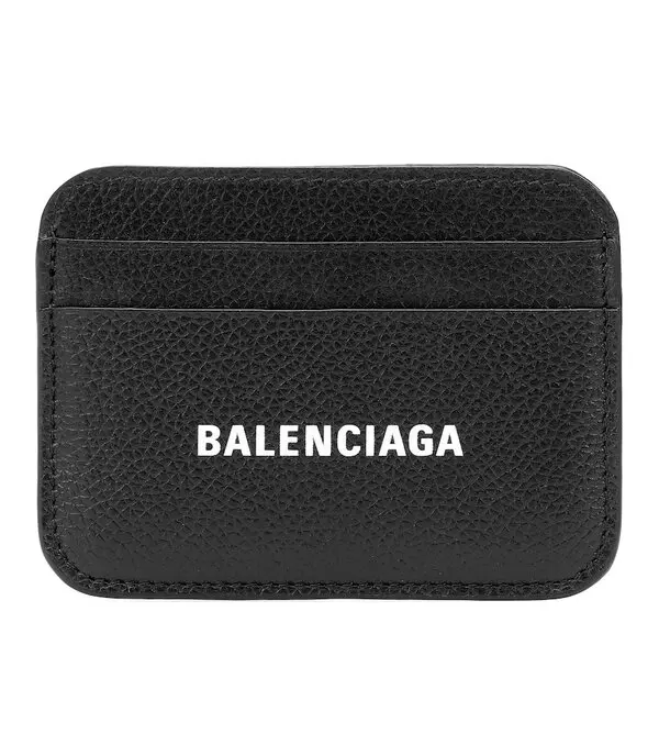 Balenciaga Leather Card Holder - Black