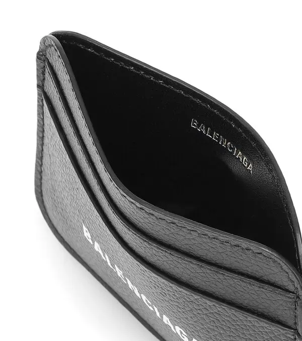 Balenciaga Leather Card Holder - Black