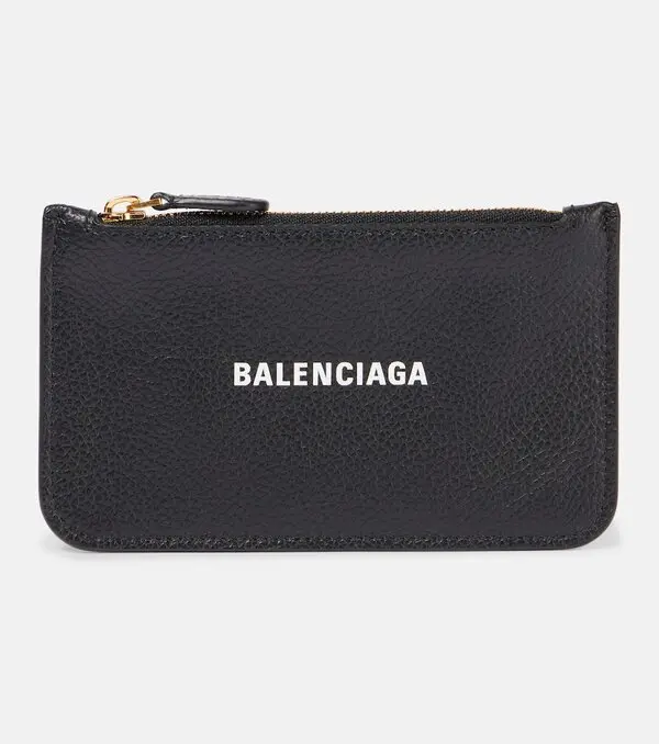 Balenciaga Leather Card Holder - Black