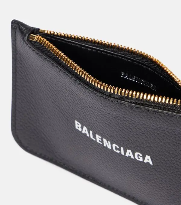 Balenciaga Leather Card Holder - Black