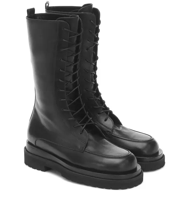 Magda Butrym Leather Combat Ankle Boots