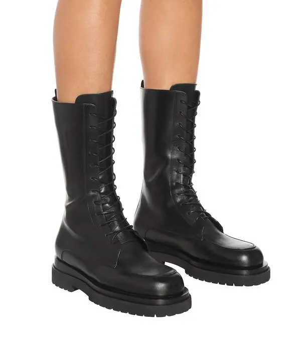 Magda Butrym Leather Combat Ankle Boots