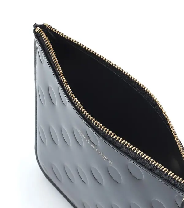 Comme Des Garçons Dots Large Embossed Leather Pouch