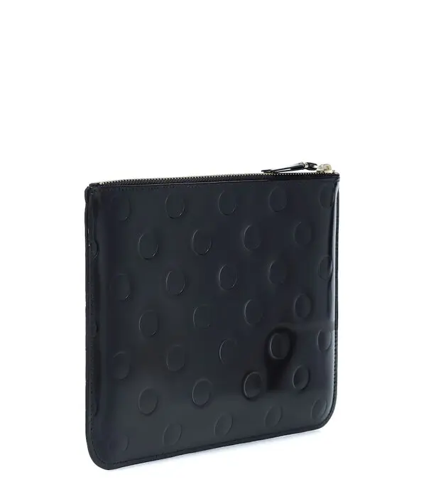 Comme Des Garçons Dots Large Embossed Leather Pouch