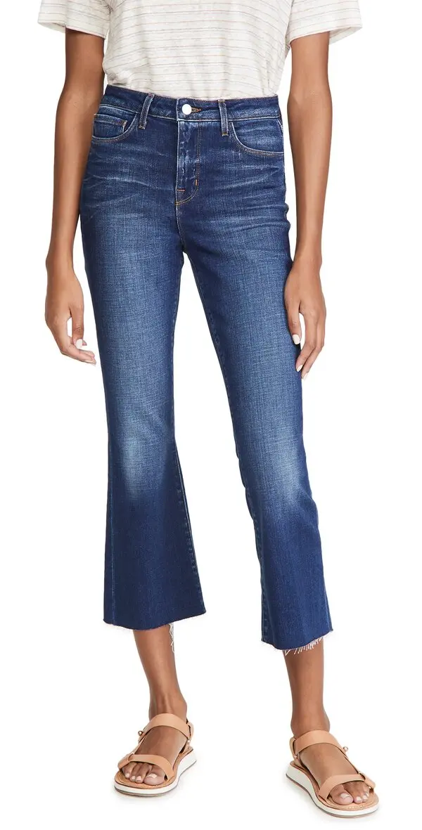 L'Agence Kendra High-rise Crop Flare Jeans