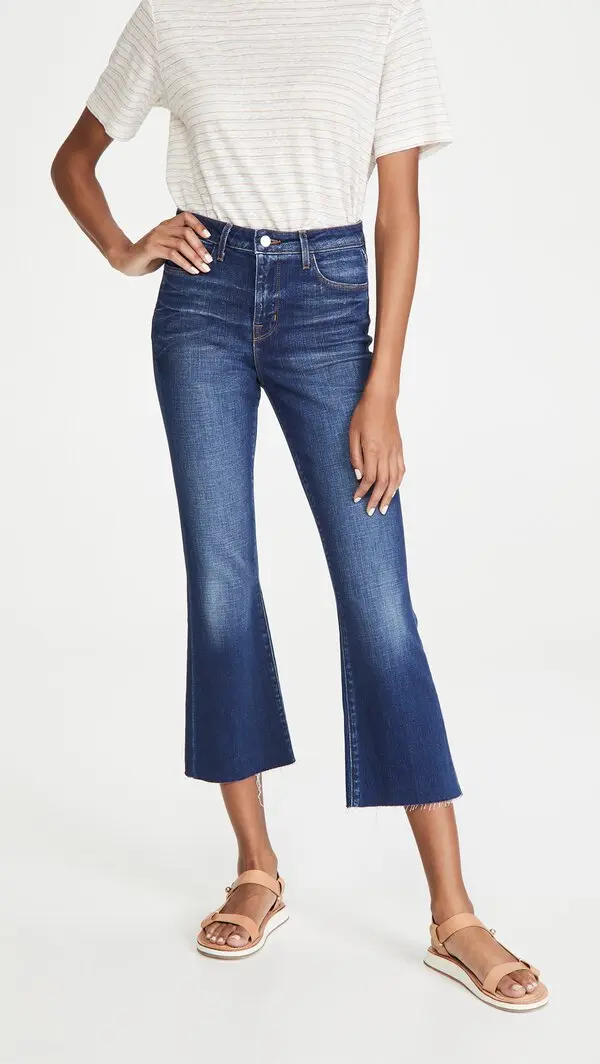 L'Agence Kendra High-rise Crop Flare Jeans