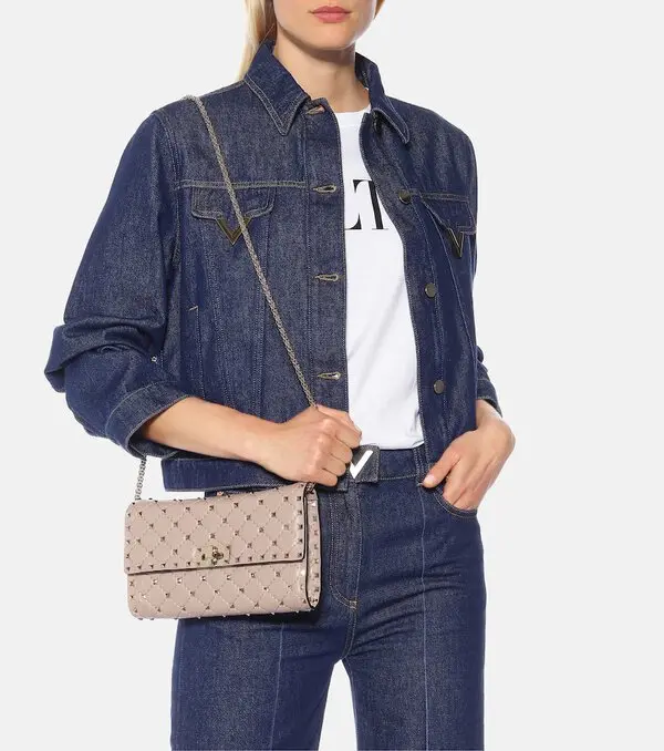 Valentino Garavani Rockstud Spike Small Leather Shoulder Bag