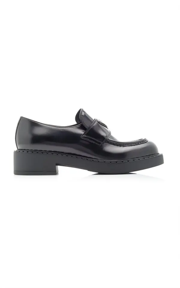 Prada Leather Loafers - Black