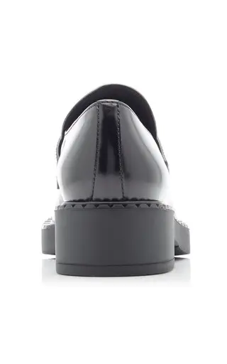 Prada Leather Loafers - Black