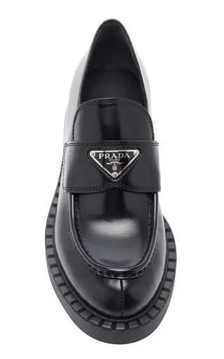 Prada Leather Loafers - Black