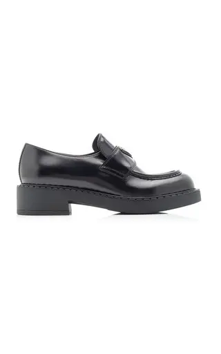 Prada Leather Loafers - Black