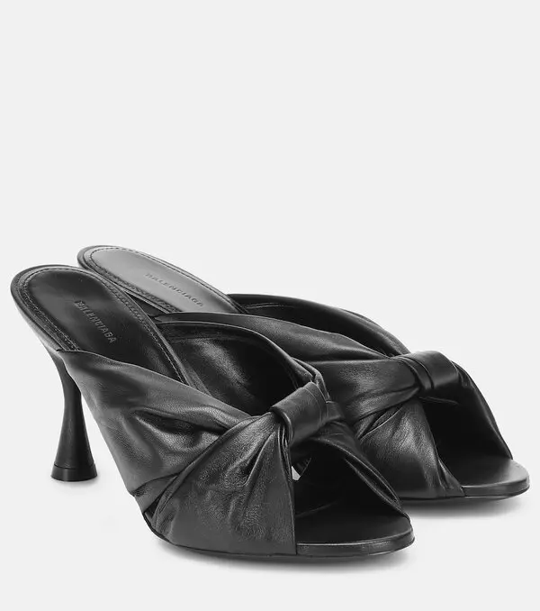 Balenciaga Drapy Leather Sandals