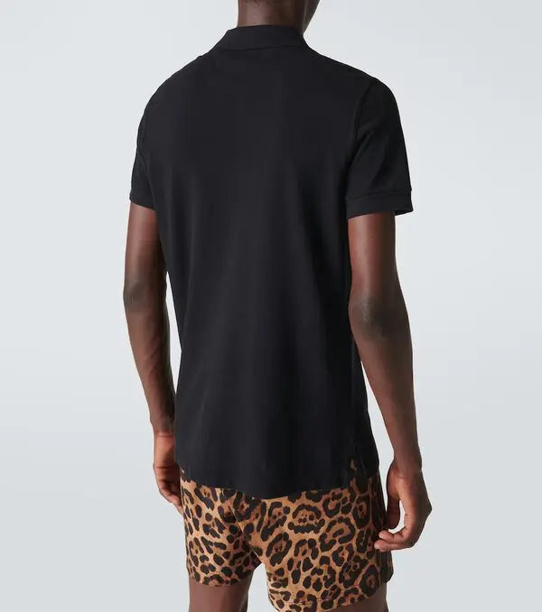 TOM FORD Cotton Polo Shirt - Black