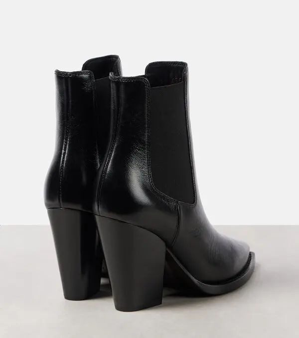 Saint Laurent Theo 95 Leather Chelsea Boots
