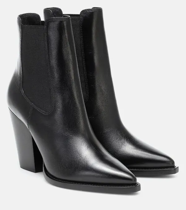 Saint Laurent Theo 95 Leather Chelsea Boots