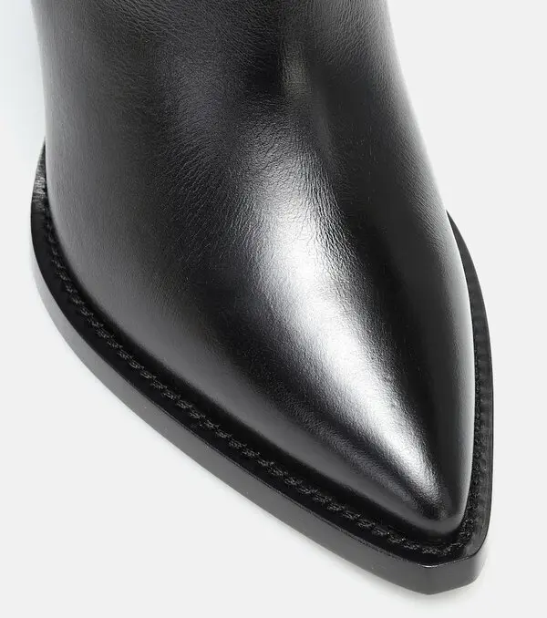 Saint Laurent Theo 95 Leather Chelsea Boots - Black