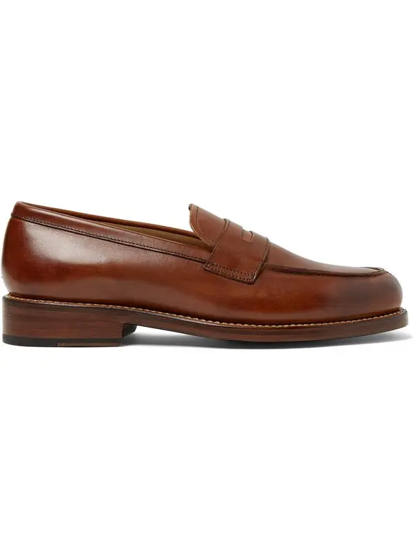 Grenson Peter Hand-painted Leather Penny Loafers