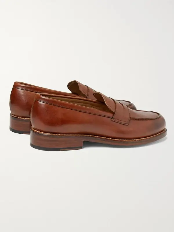 Grenson Peter Hand-painted Leather Penny Loafers