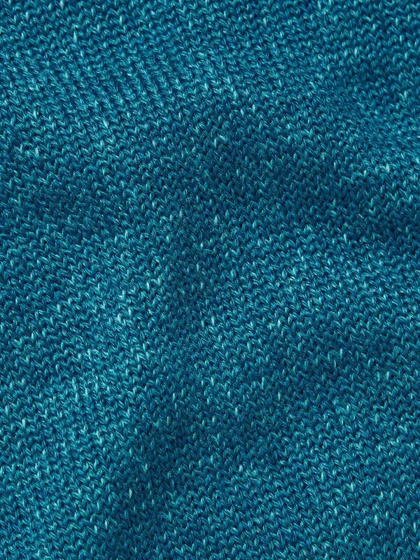 Loro Piana Slim-fit Mélange Linen, Cashmere And Silk-blend Sweater - Blue