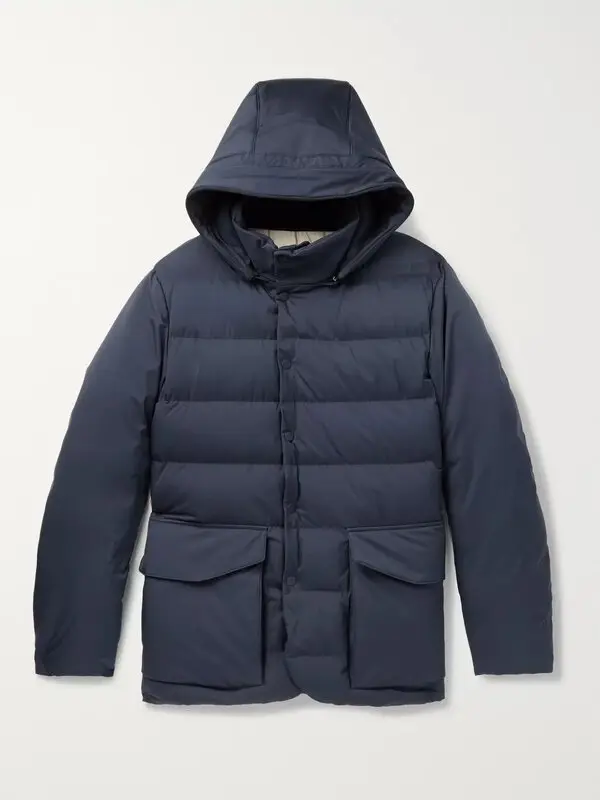 Loro Piana Clearwater Quilted Storm System Shell Down Jacket