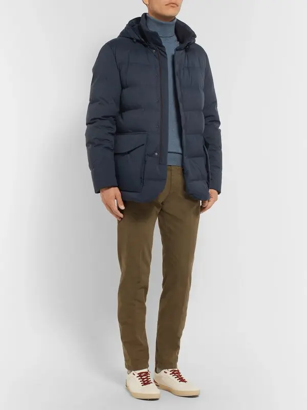 Loro Piana Clearwater Quilted Storm System Shell Down Jacket