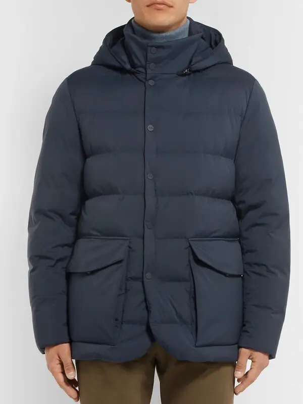 Loro Piana Clearwater Quilted Storm System Shell Down Jacket