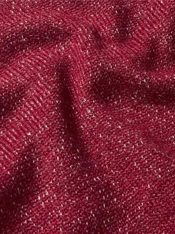 Loro Piana Mélange Linen, Cashmere, And Silk-blend Sweater - Red