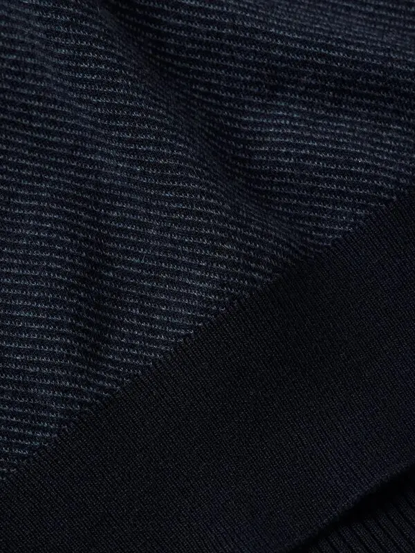 Loro Piana Roadster Striped Cashmere Half-zip Sweater