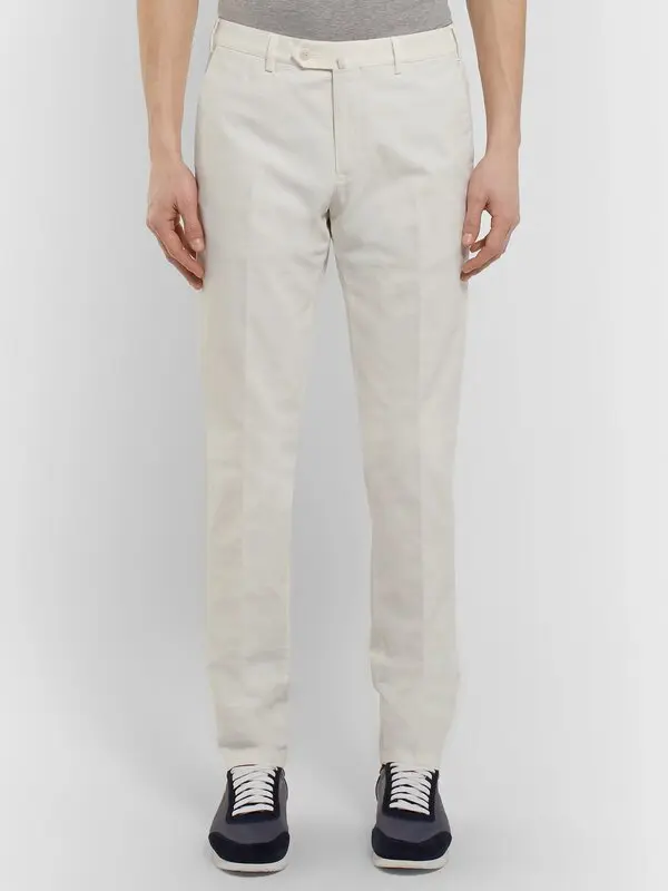 Loro Piana Slim-fit Cotton-blend Trousers