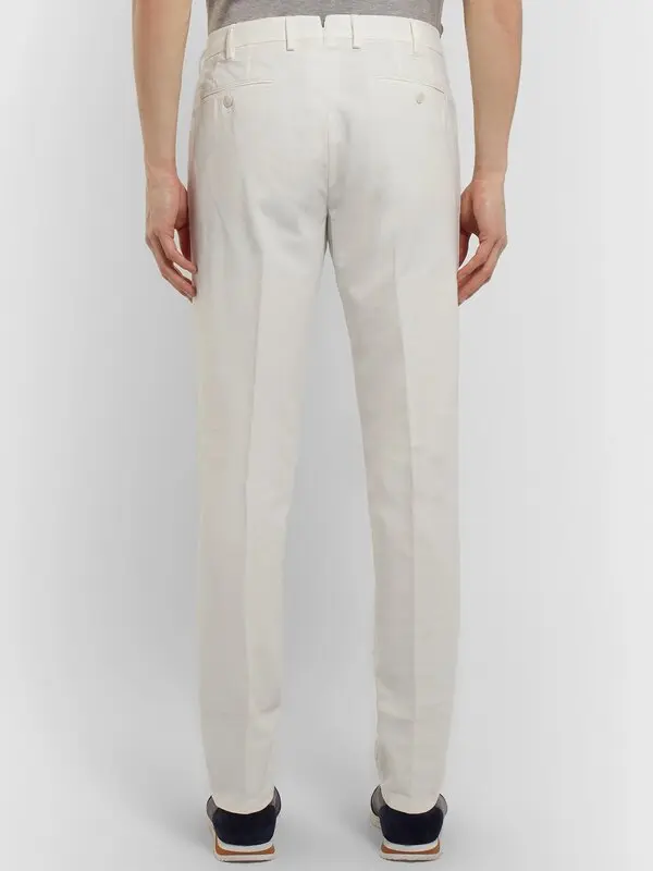 Loro Piana Slim-fit Cotton-blend Trousers