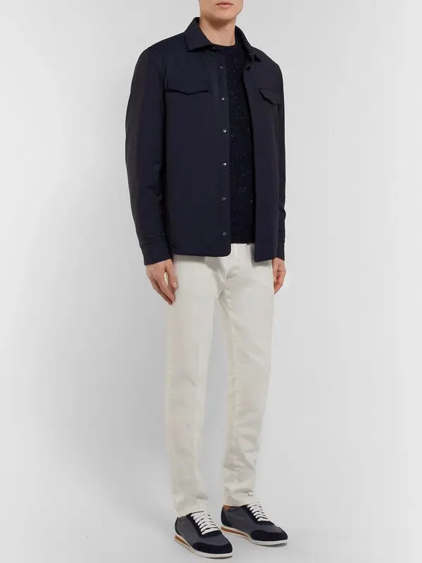 Loro Piana Slim-fit Cotton-blend Trousers