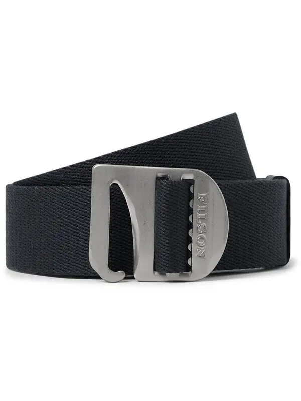 Filson Charcoal Togiak 4cm Leather-trimmed Webbing Belt