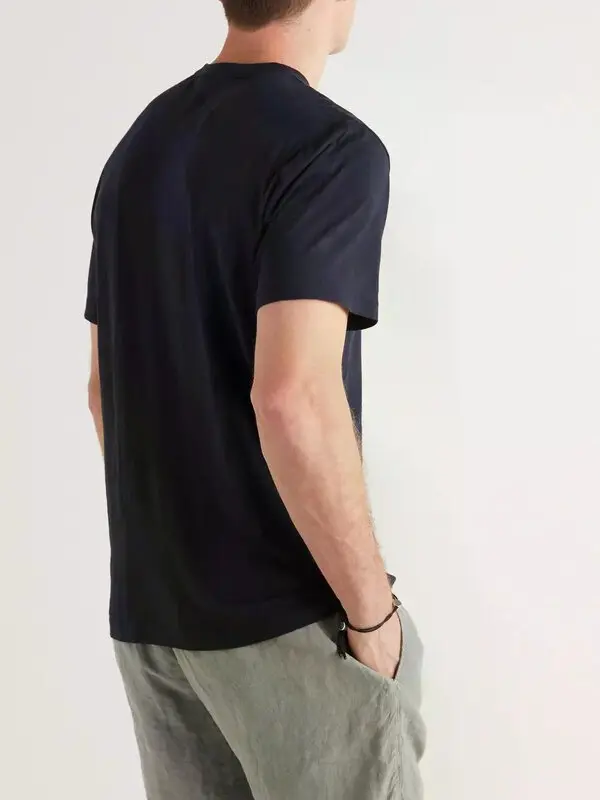JAMES PERSE Cotton-jersey T-shirt - Blue