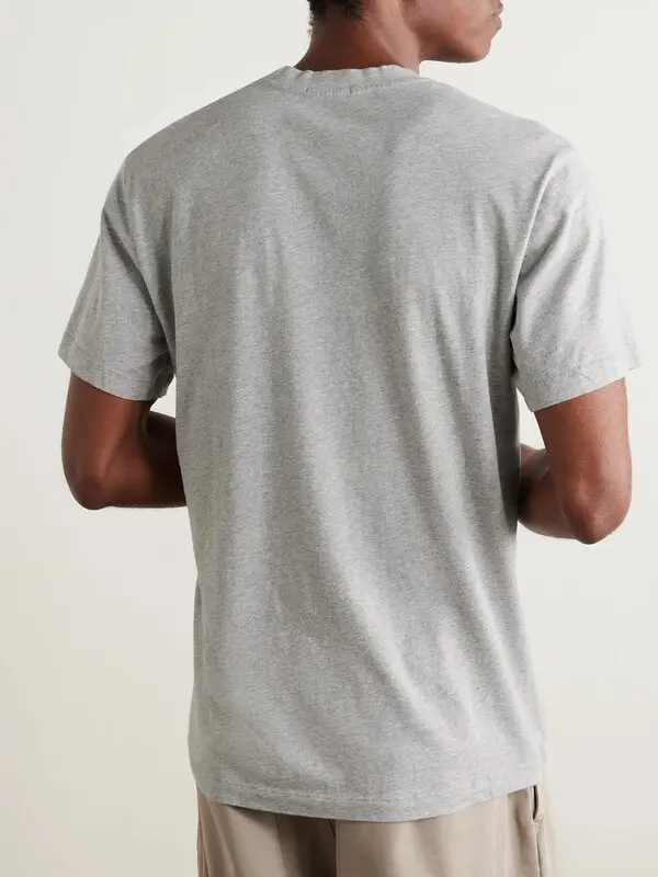 JAMES PERSE Mélange Combed Cotton-jersey T-shirt - Gray