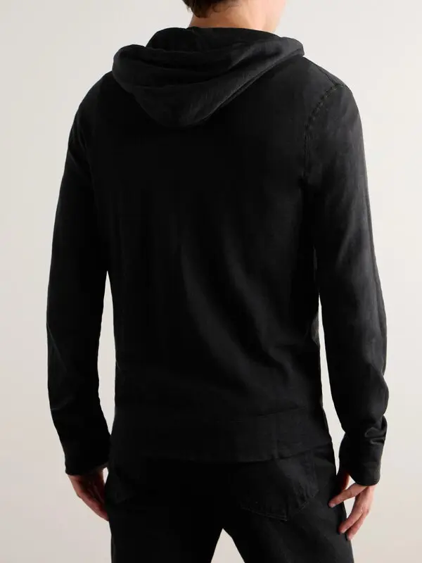 JAMES PERSE Supima Cotton-jersey Hoodie - Black
