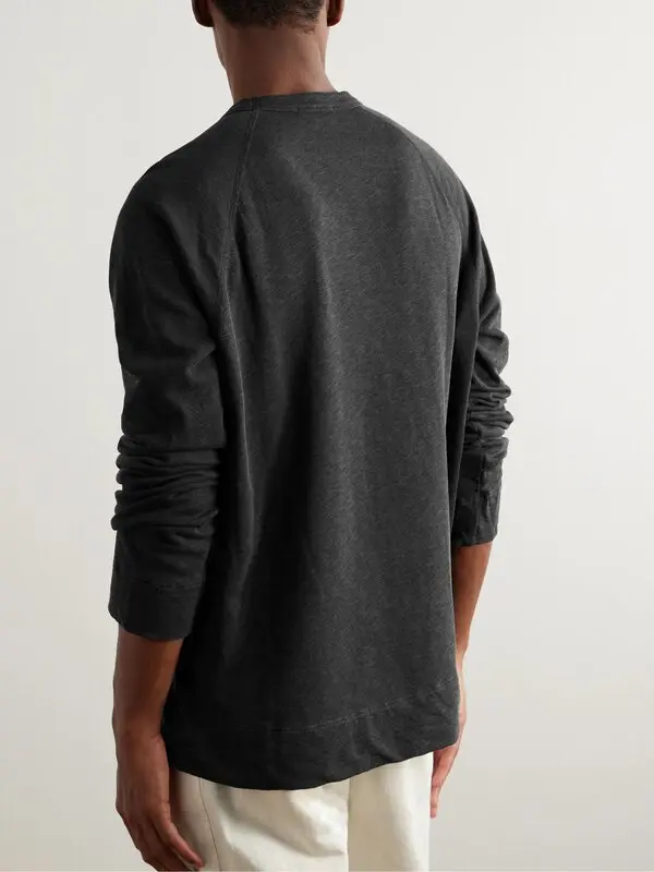 JAMES PERSE Loopback Supima Cotton-jersey Sweatshirt - Gray