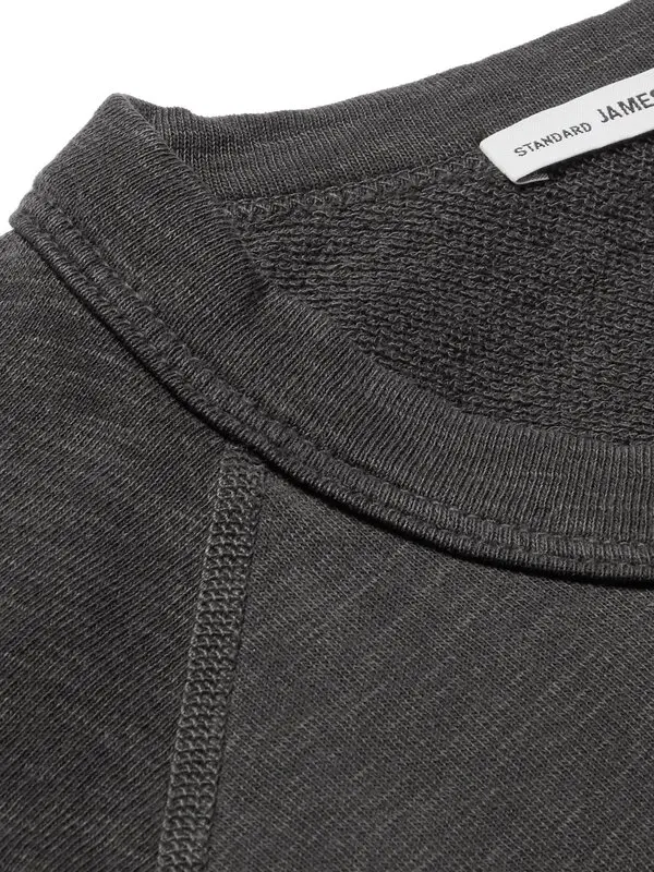 JAMES PERSE Loopback Supima Cotton-jersey Sweatshirt - Gray