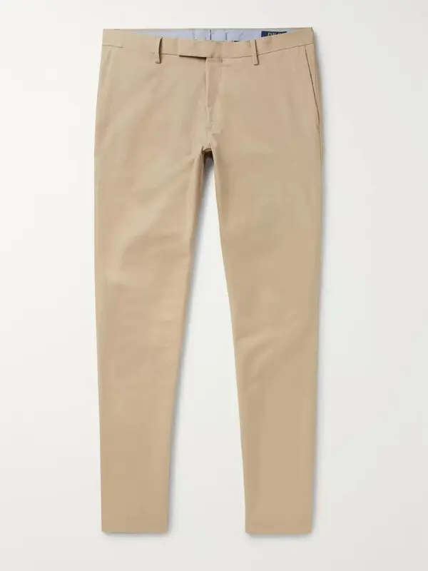 Polo Ralph Lauren Slim-fit Stretch-cotton Twill Chinos - Neutrals