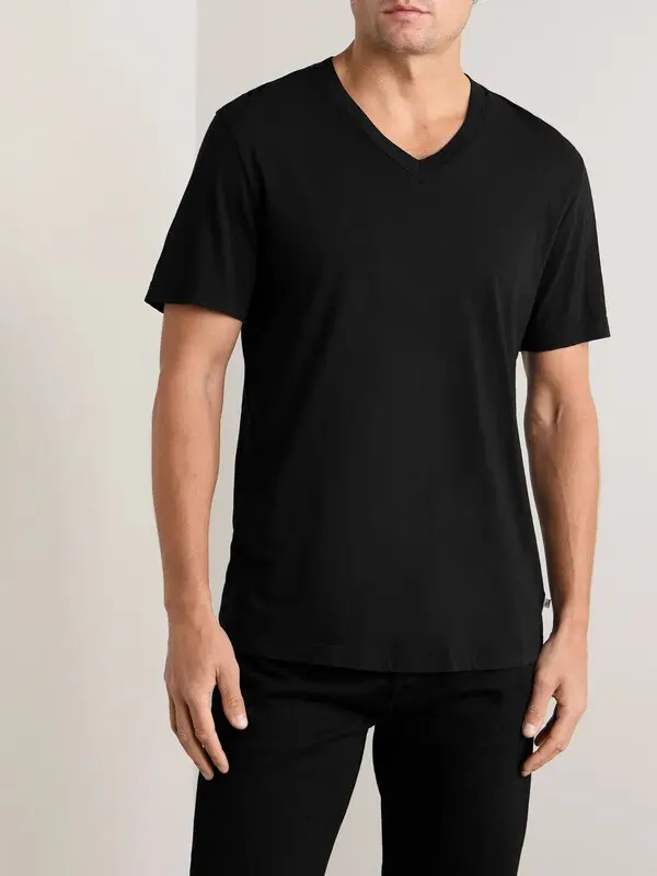 JAMES PERSE Cotton-jersey T-shirt - Black